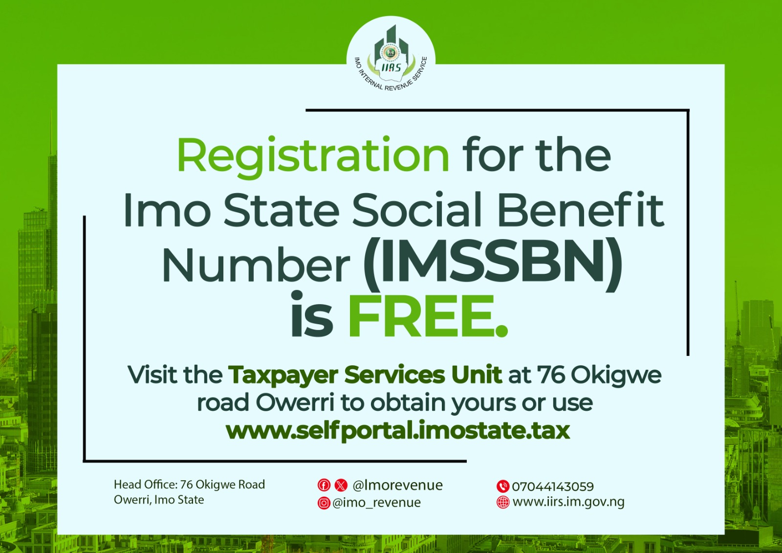 IMO STATE SOCIAL BENEFIT NUMBER – IIRS blog